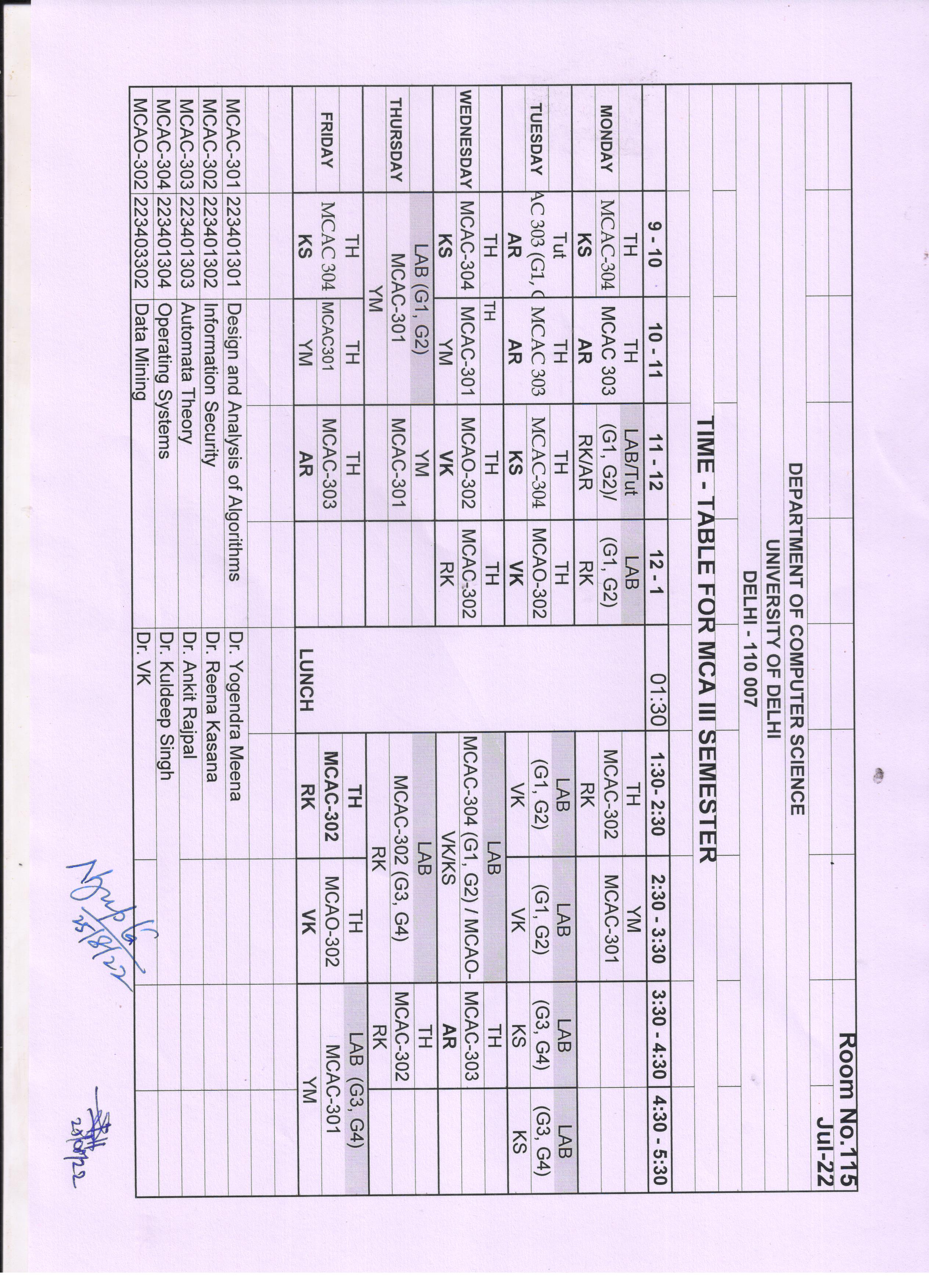 Notice Board - Department of Computer Science - University of Delhi