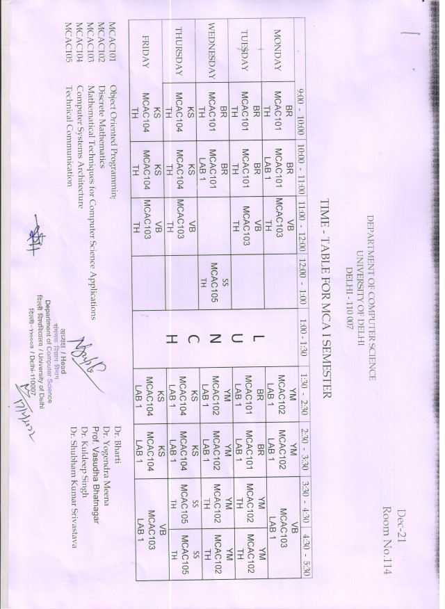 Notice Board - Department of Computer Science - University of Delhi